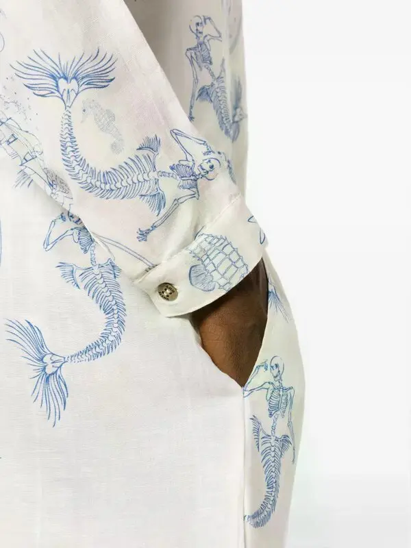 AMIR SLAMA Graphic-print Straight-leg Trousers