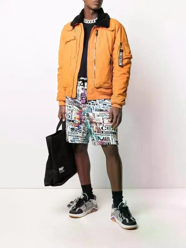 Moschino Logo-keyring Bomber Jacket