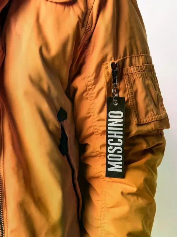 Moschino Logo-keyring Bomber Jacket