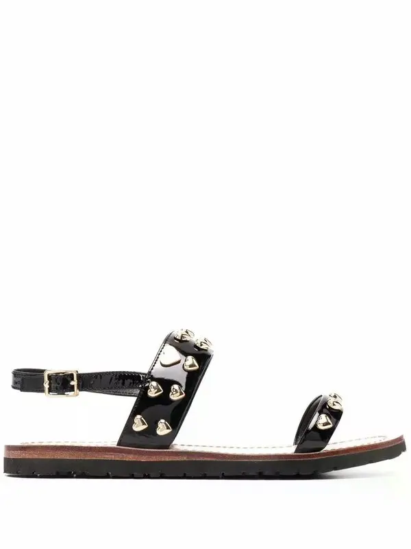 Moschino Heart-stud Flat Sandals