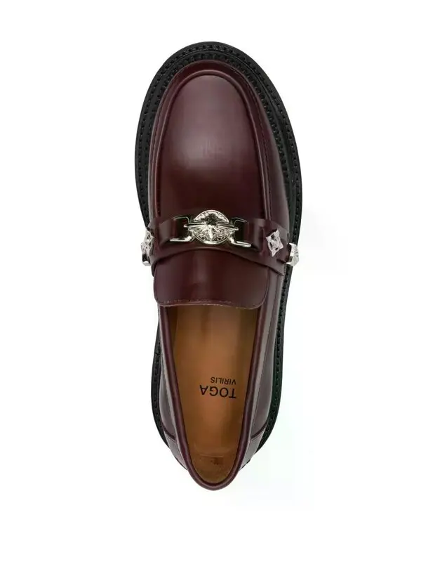 TOGA VIRILIS Chunky Leather Loafers With Silver-tone Detailing