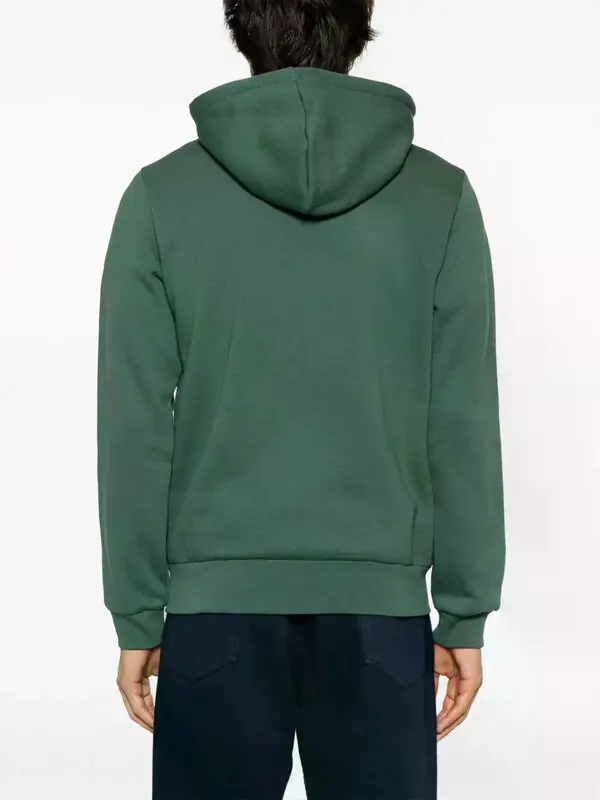 Lacoste Logo-embroidered Zip-up Hoodie - Green