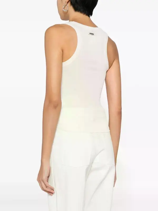 Jacquemus The Gros Grain Cotton Tank Top - Neutrals