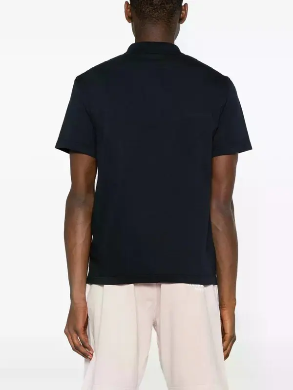 Stone Island Compass-motif Polo Shirt - Blue