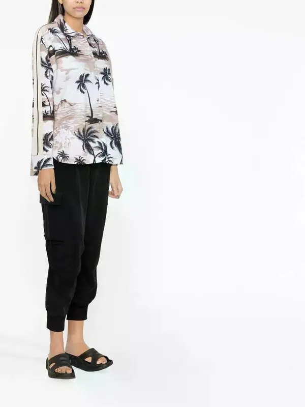 Palm Angels Tropical-print Long-sleeve Shirt