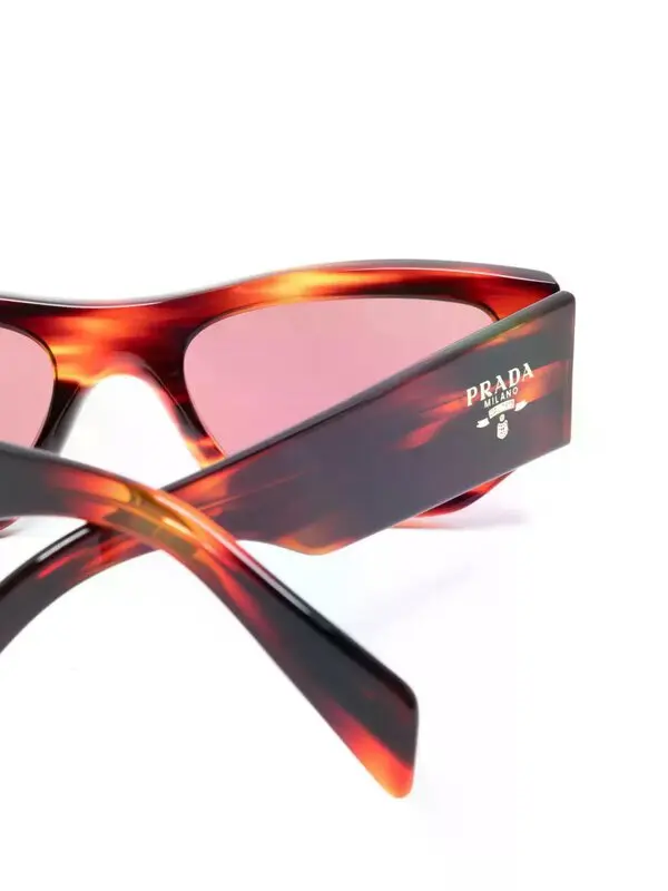 Prada Rectangle-frame Sunglasses - Brown