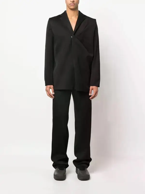 BIANCA SAUNDERS Gathered Single-breasted Blazer
