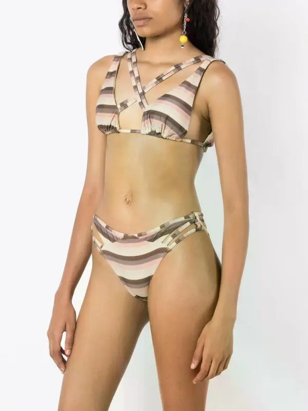 AMIR SLAMA Striped Strappy Bikini