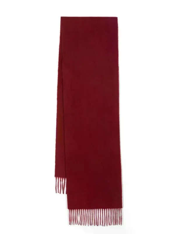 ASPINAL OF LONDON Fringed Cashmere Scarf - Red