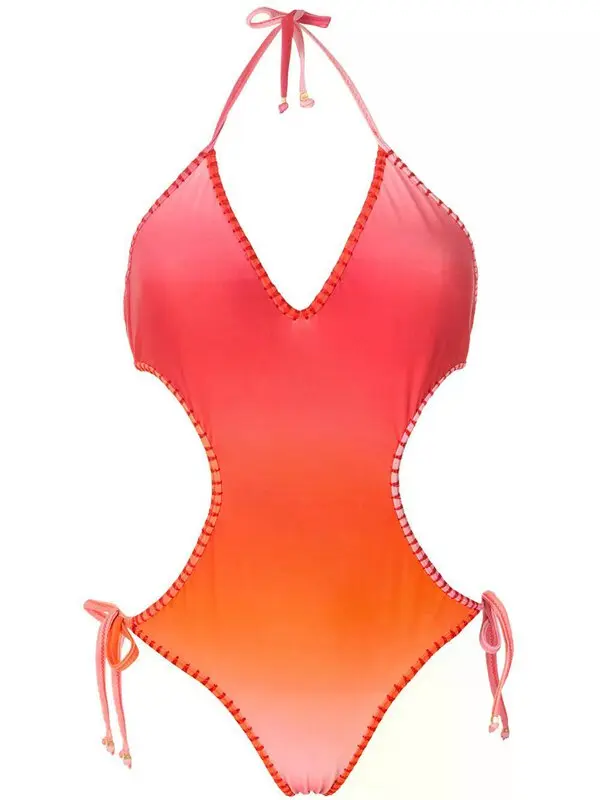 AMIR SLAMA Crocheted Tie-dye One Piece - Orange