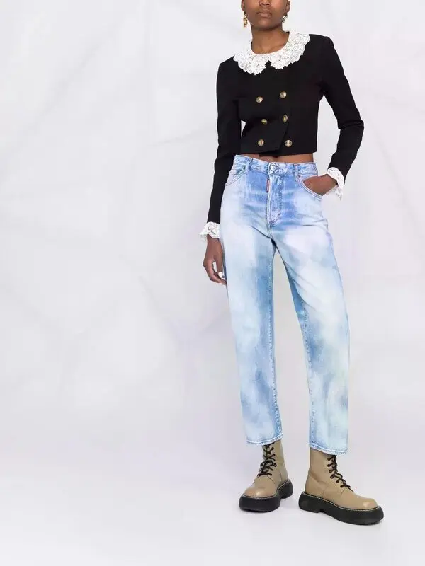 Dsquared2 Bleached Effect Straight-leg Jeans