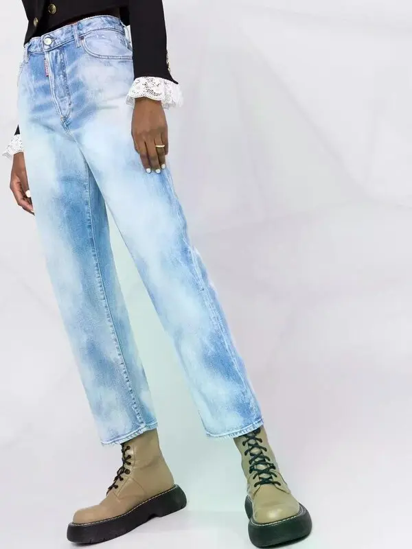 Dsquared2 Bleached Effect Straight-leg Jeans