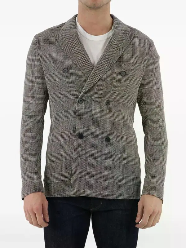 TONELLO Glen Plaid Double-breasted Jacket