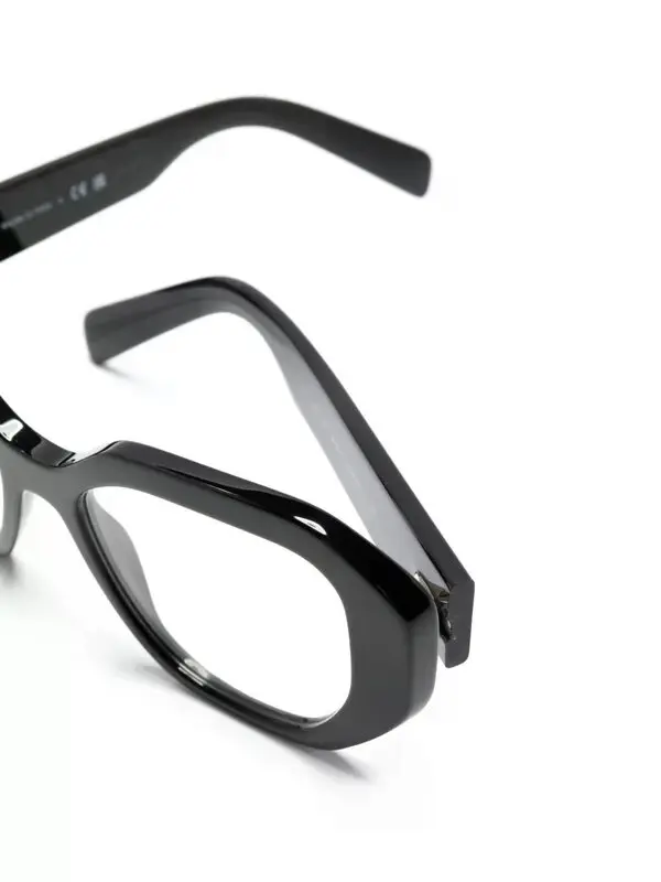 Prada Logo-print Cat-eye Glasses - Black