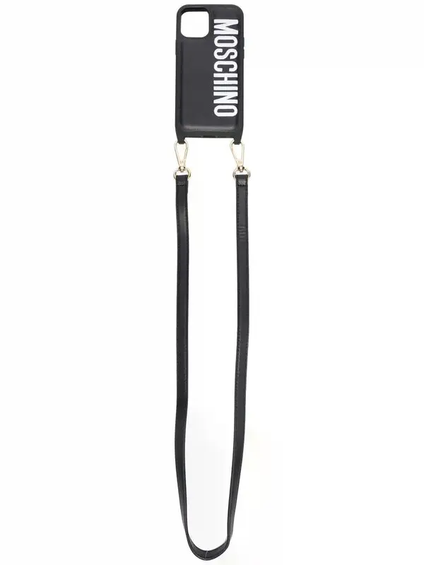 Moschino Logo-print Iphone 12/12 Pro Case - Black
