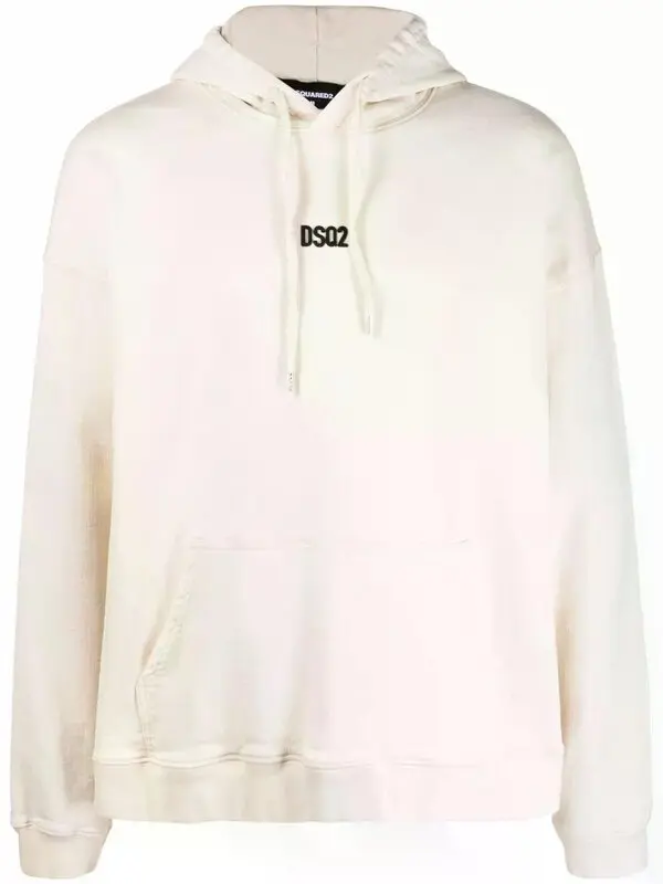 Dsquared2 Logo Detail Hoodie - Neutrals