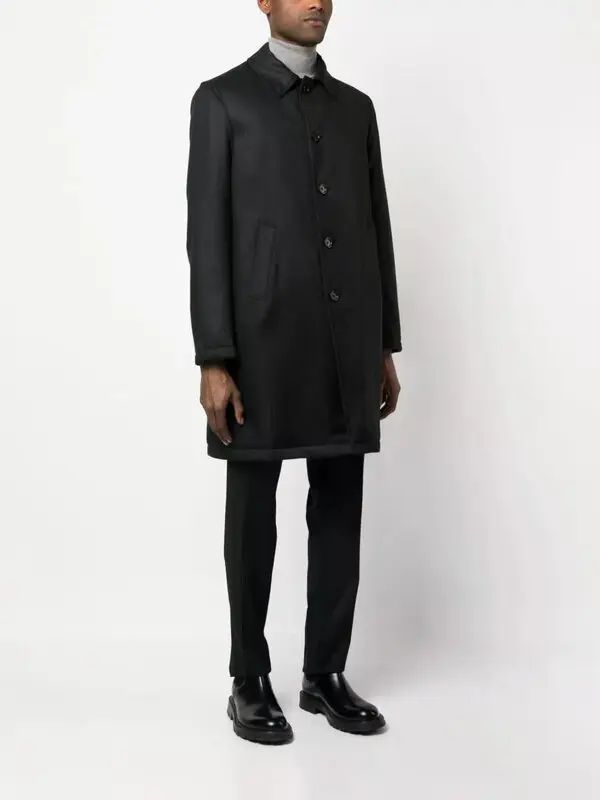 LARDINI Single-breasted Wool And Cashmere Coat