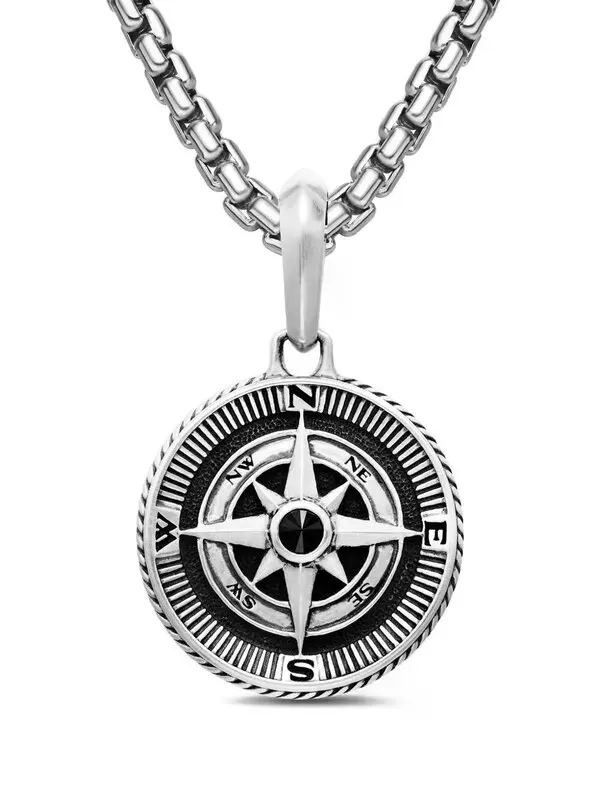 David Yurman Sterling Maritime Compass Diamond Amulet - Silver