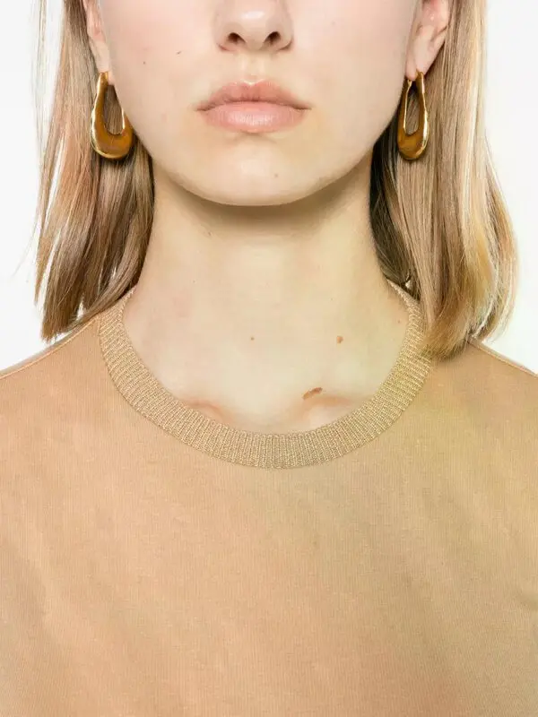 Fabiana Filippi Knit-collar T-shirt