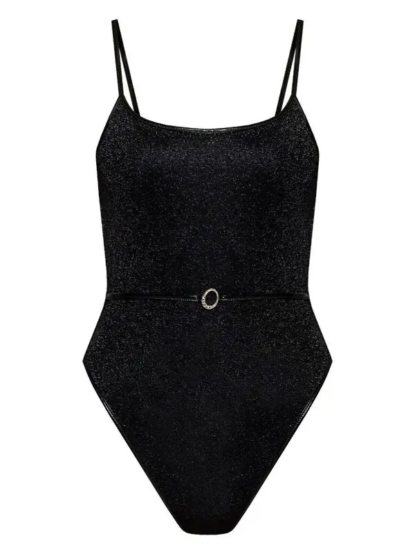 Oseree Lurex Swimsuit - Black
