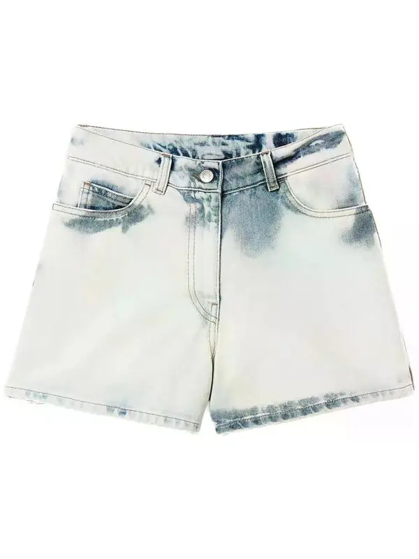TWINSET Bleached Denim Shorts