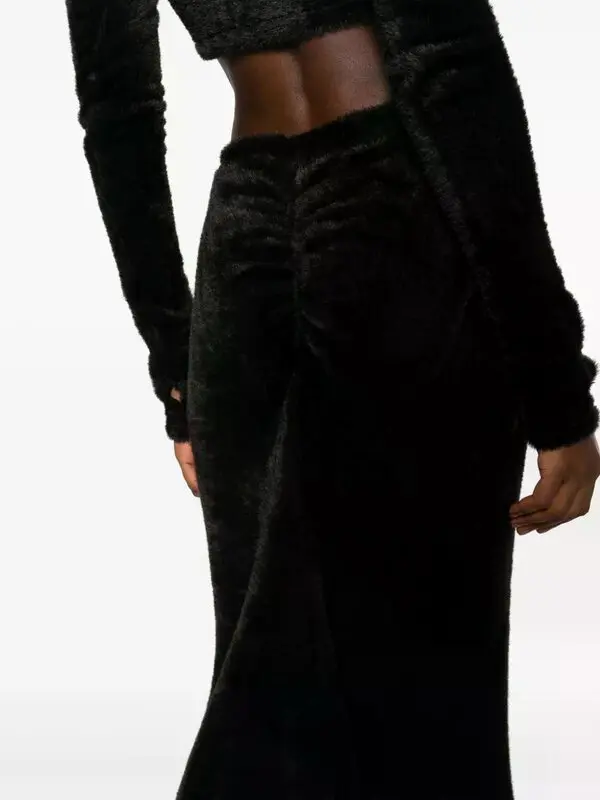 Andamane Faux-shearling Maxi Skirt