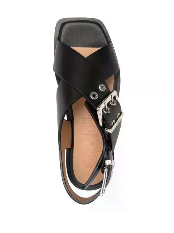 GANNI Crossover-strap Buckled Sandals