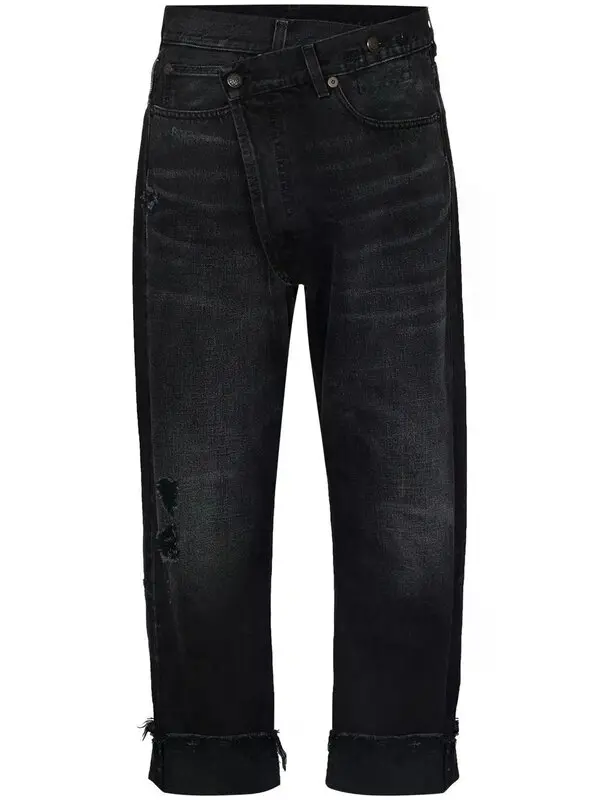 R13 Crossover Cropped Jeans