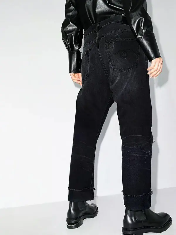 R13 Crossover Cropped Jeans