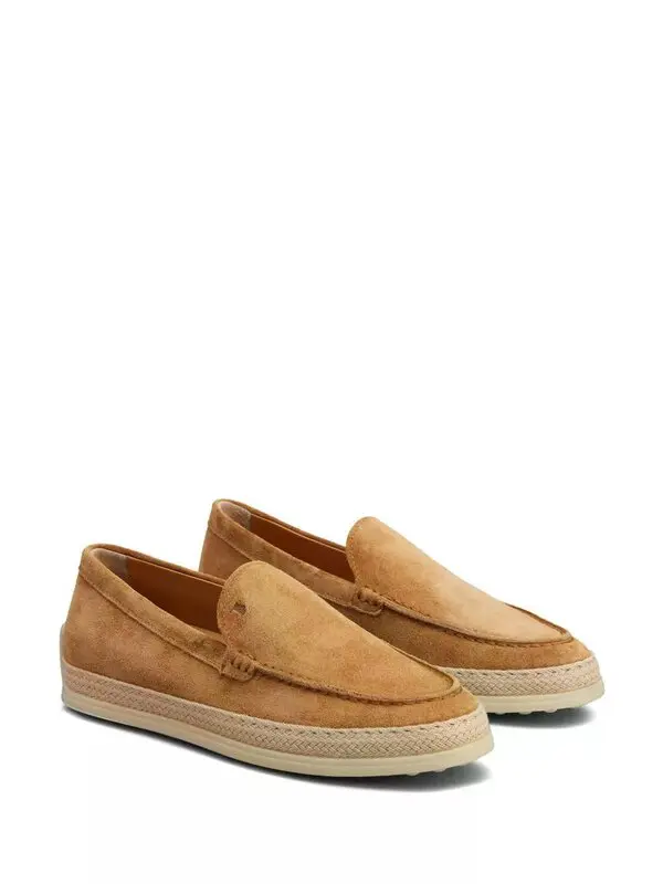 TOD'S Logo-debossed Suede Espadrilles