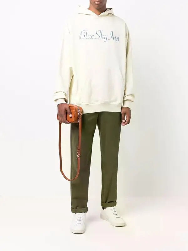 BLUE SKY INN Logo-embroidered Cotton Hoodie