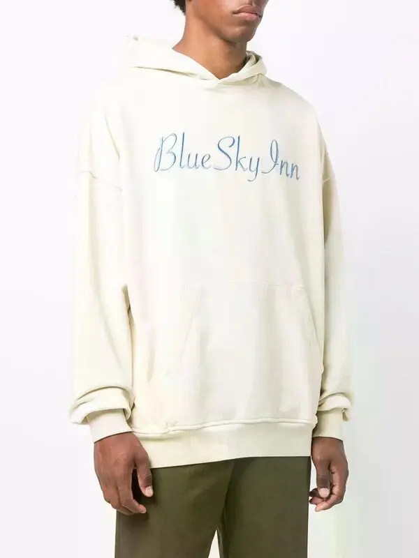 BLUE SKY INN Logo-embroidered Cotton Hoodie