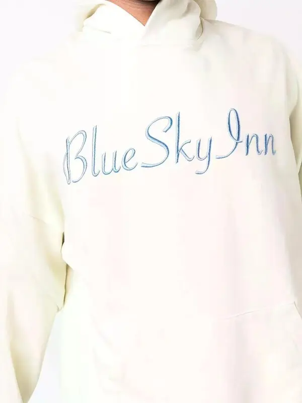 BLUE SKY INN Logo-embroidered Cotton Hoodie