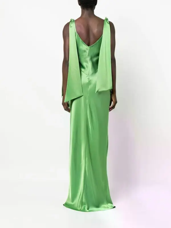 V:PM ATELIER Satin-finish Drape-detail Gown