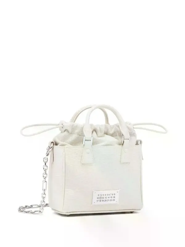 MAISON MARGIELA 5ac Horizontal Leather Tote - White