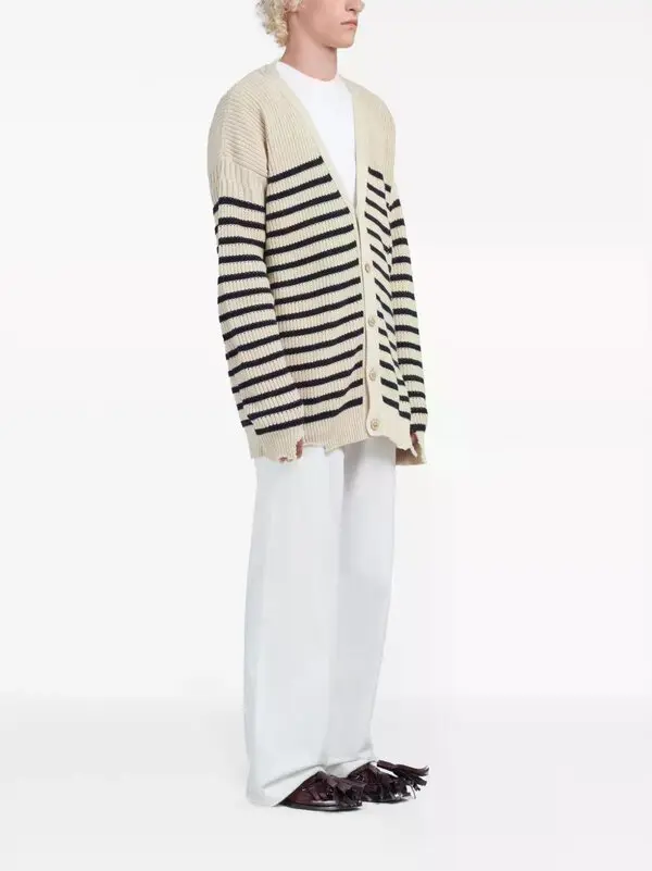 Marni Striped V-neck Cardigan