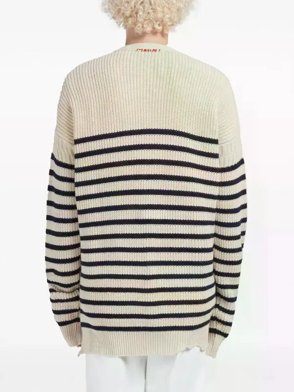 Marni Striped V-neck Cardigan