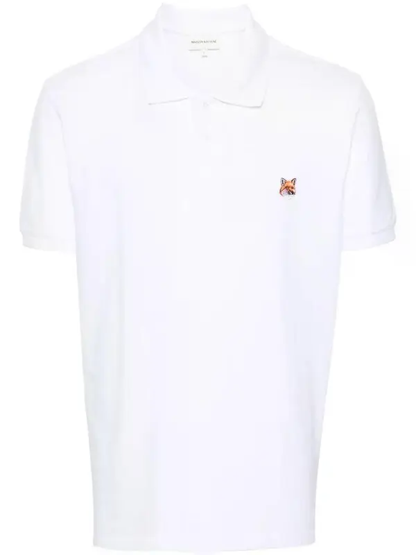 Maison Kitsuné Fox-patch Piqué Polo Shirt