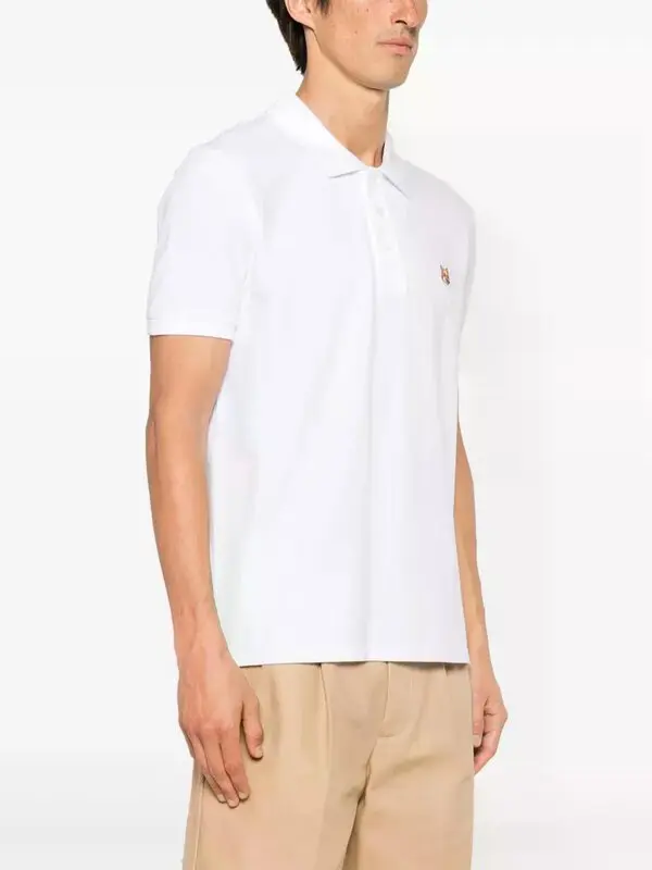Maison Kitsuné Fox-patch Piqué Polo Shirt