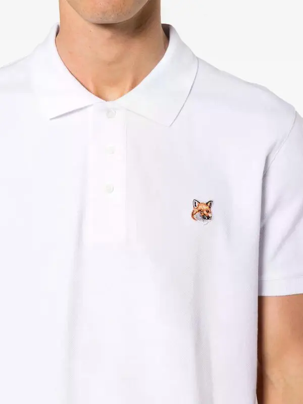 Maison Kitsuné Fox-patch Piqué Polo Shirt