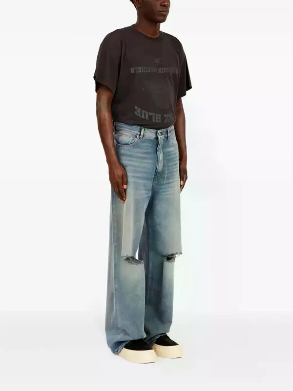 MAISON MARGIELA Ripped Wide-leg Jeans