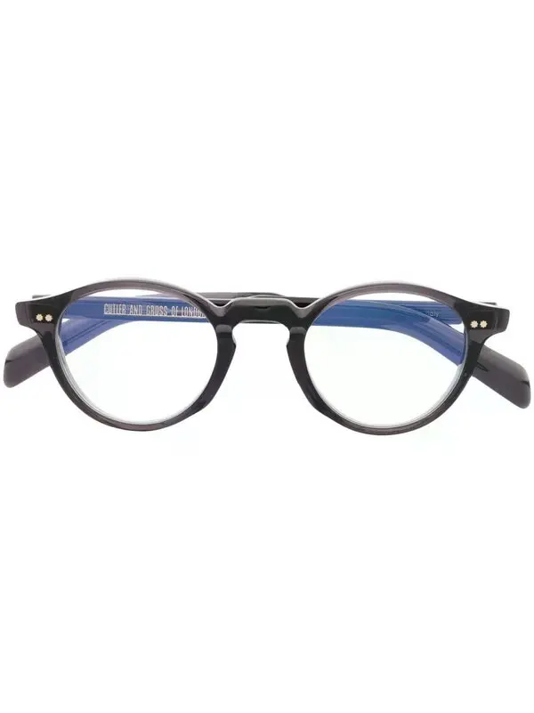 CUTLER & GROSS Two-tone Round Frame Glasses - Grey