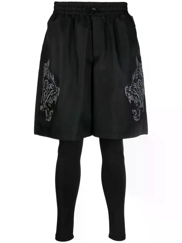 PLEIN SPORT Tiger-print Running Short-pants
