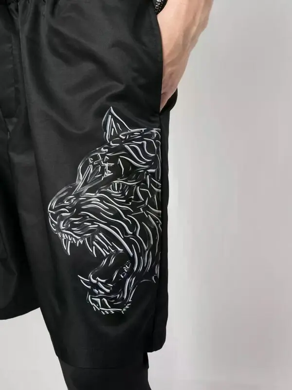 PLEIN SPORT Tiger-print Running Short-pants