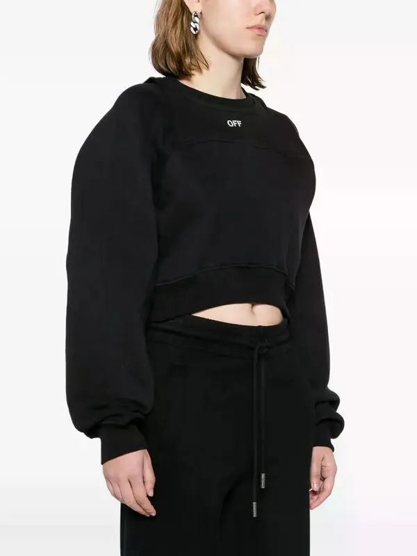 Off-White Cropped Layered Sweatshirt