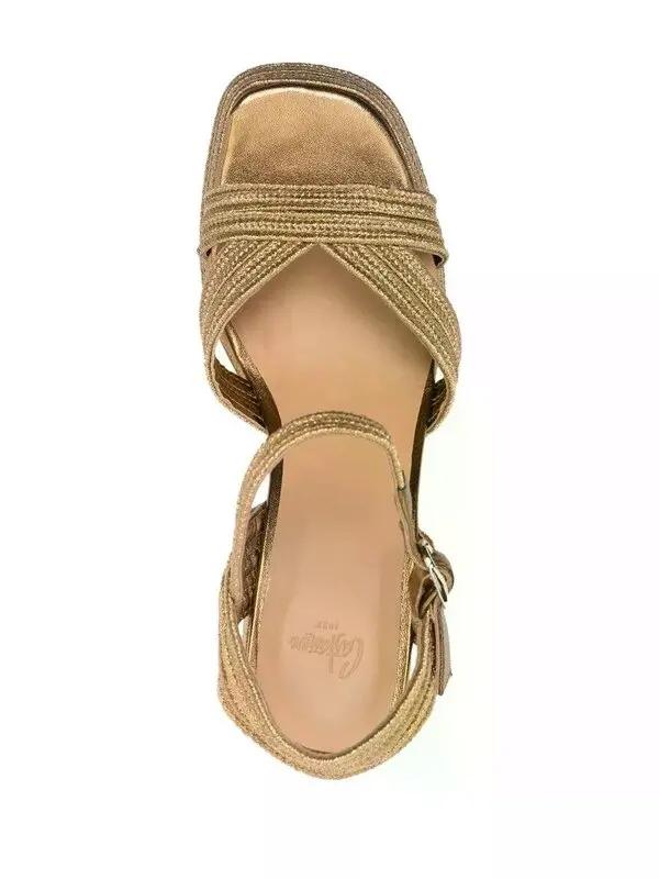CastaÑer Interwoven Metallic Sandals