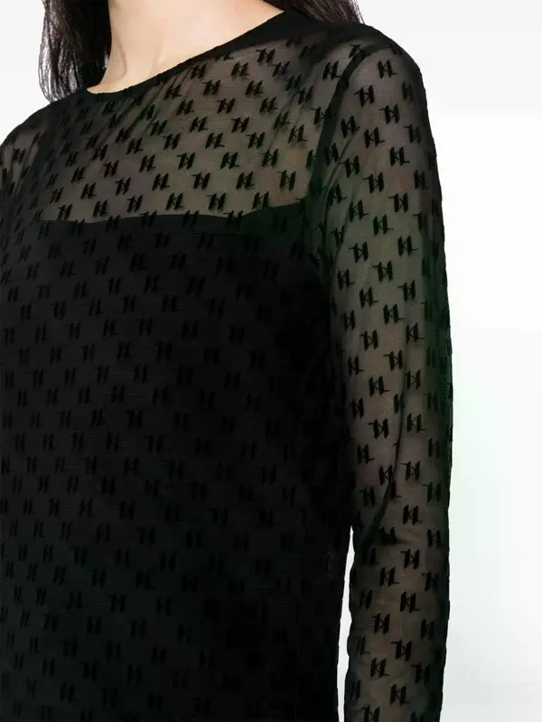 Karl Lagerfeld Monogram-mesh T-shirt