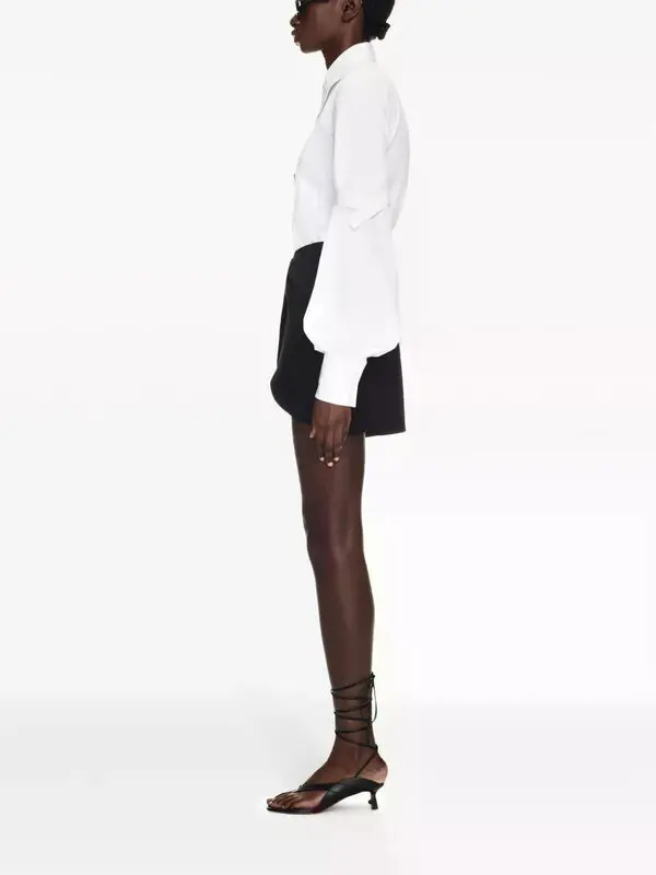 Off-White Twist Wool Miniskirt
