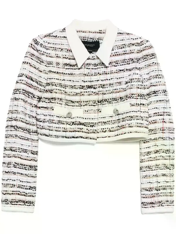 Giambattista Valli Tweed Cropped Jacket - White