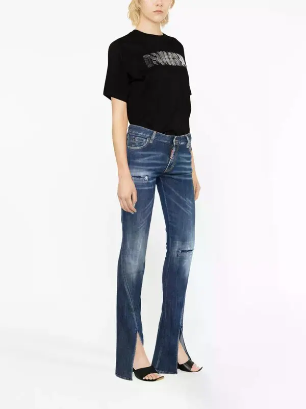 Dsquared2 Distressed Bootcut Jeans